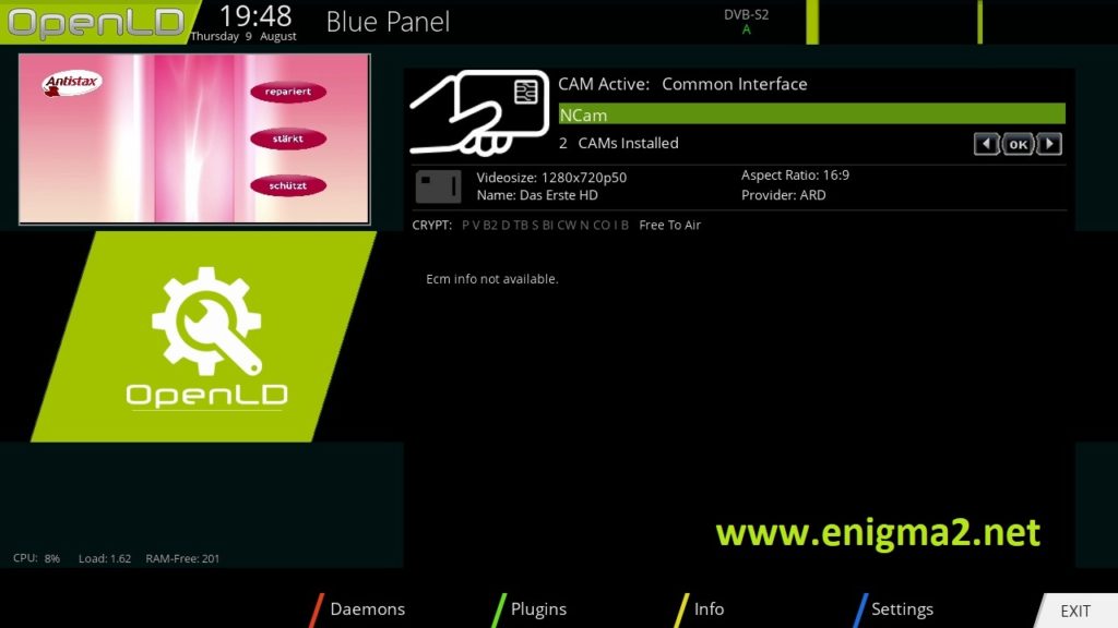 [TUTORIAL] How to install and configure NCAM on OpenLD – ENIGMA2