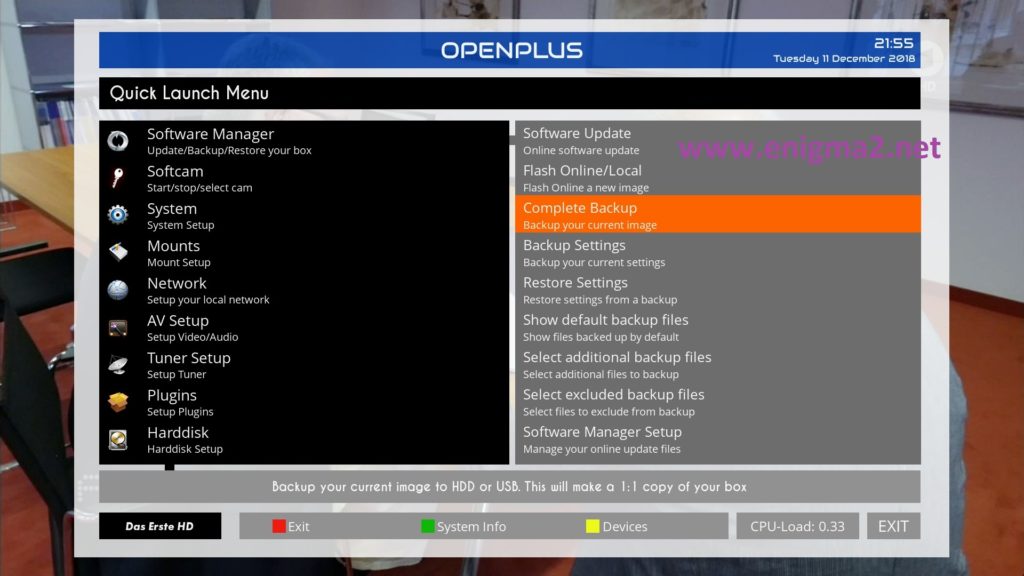 [TUTORIAL] How to make backup on OpePLUS – ENIGMA2