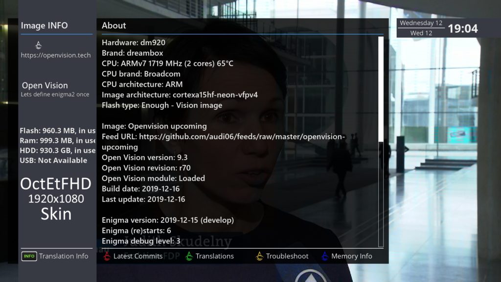 [IMAGE] OpenVISION 9.3 r98 for OCTAGON SF-138 E2 HD – ENIGMA2