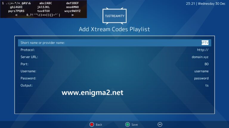 [TUTORIAL] How to add iptv playlist to X-STREAMITY – ENIGMA2