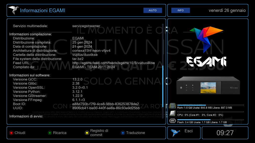 [IMAGE] EGAMI 10.6 for VU+ receivers – ENIGMA2
