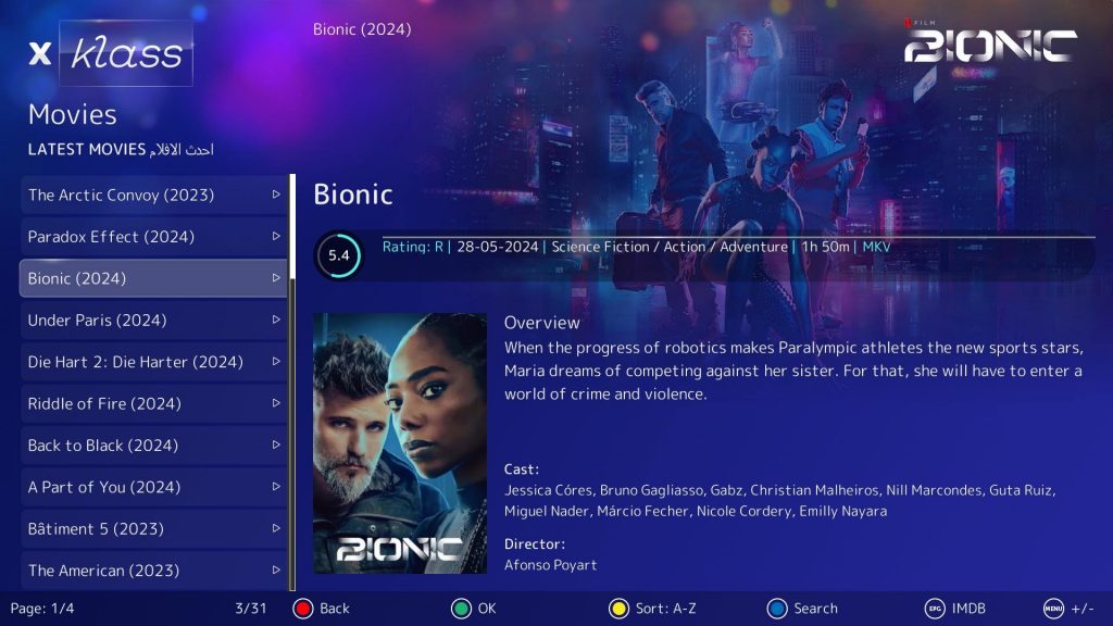 [PLUGIN] X Klass – Xtream Codes IPTV Player v1.31 – ENIGMA2